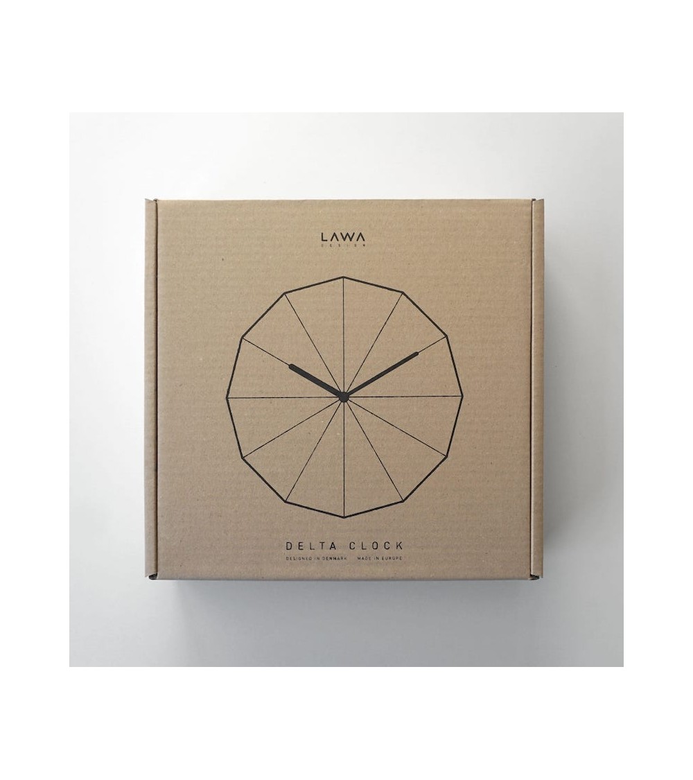 Modern Wooden Wall Clock - Delta Clock Smoked Oak - LAWA DESIGN