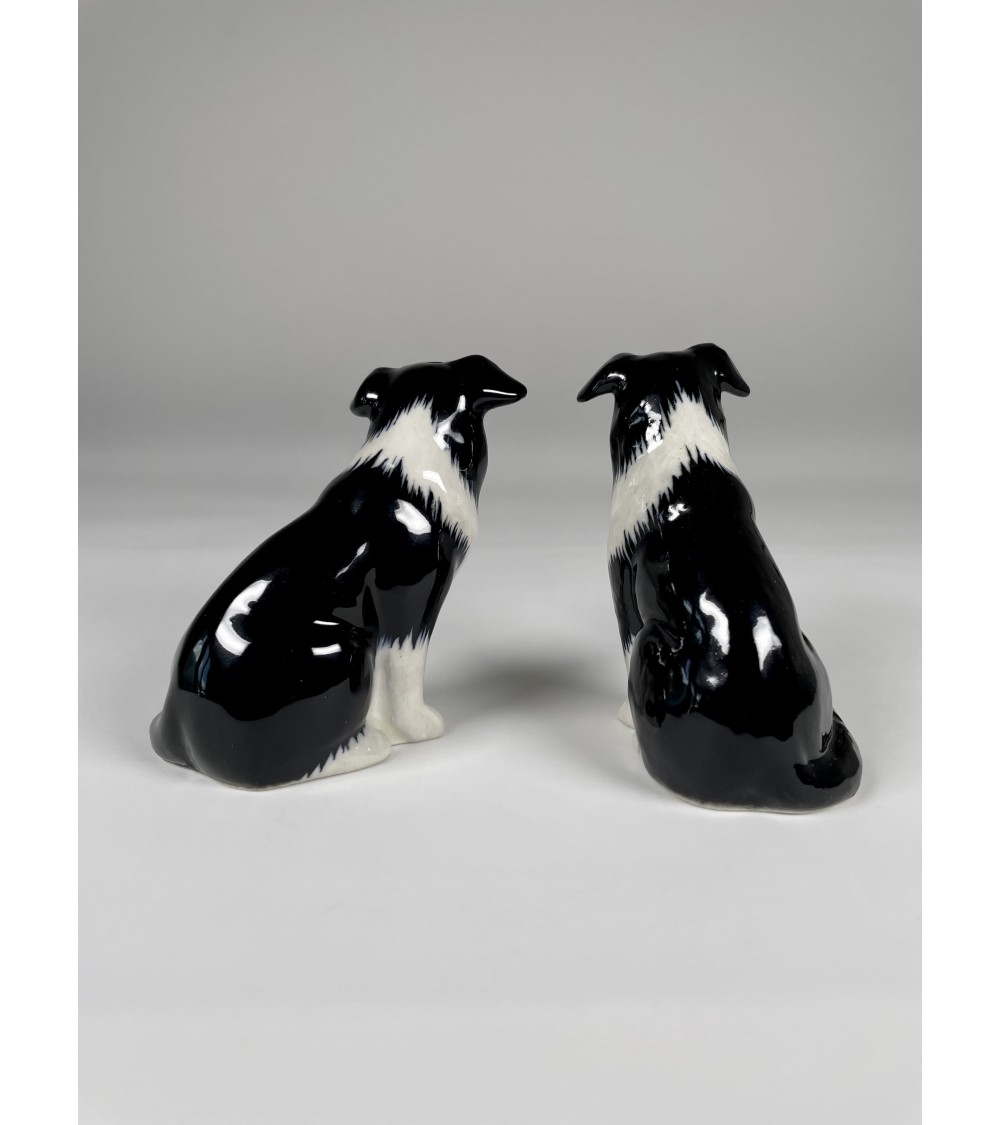 Salt and pepper shaker Border Collie - Quail Ceramics