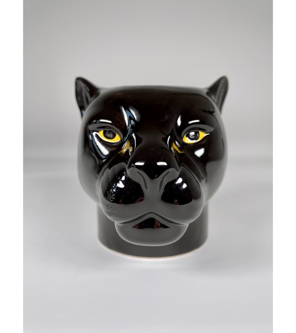 Animal pencil pot - Panther by Quail Ceramics - KITATORI Switzerland